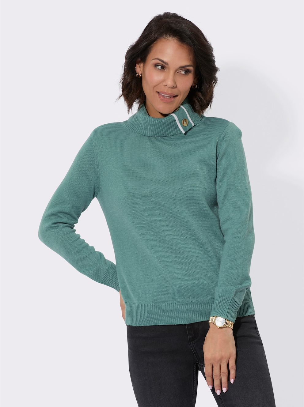 Pullover mit Rollkragen in jade | Witt