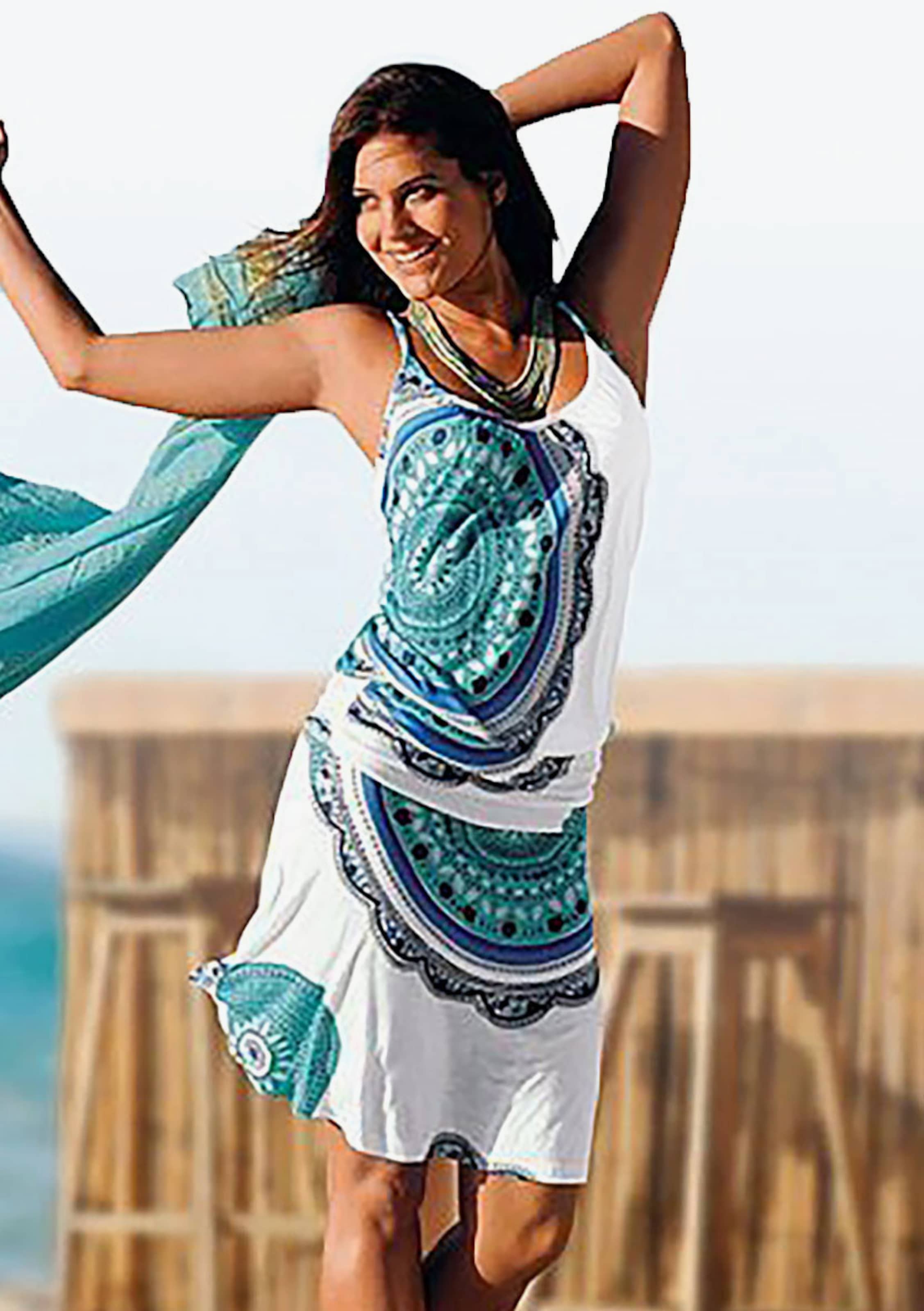 Beachtime Strandkleid in blau-bedruckt | heine