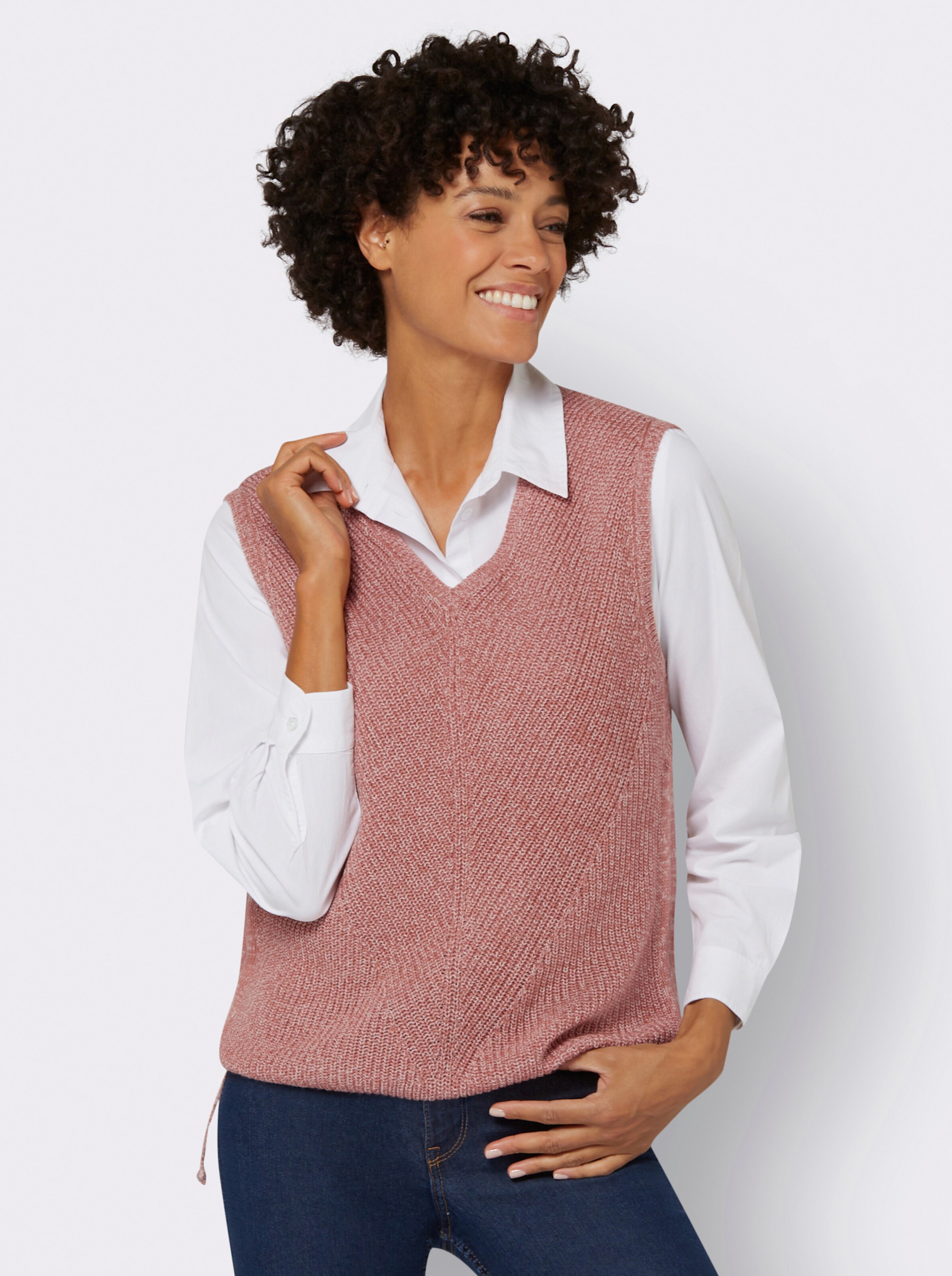 Pullunder in rosenholz-ecru-meliert | Witt