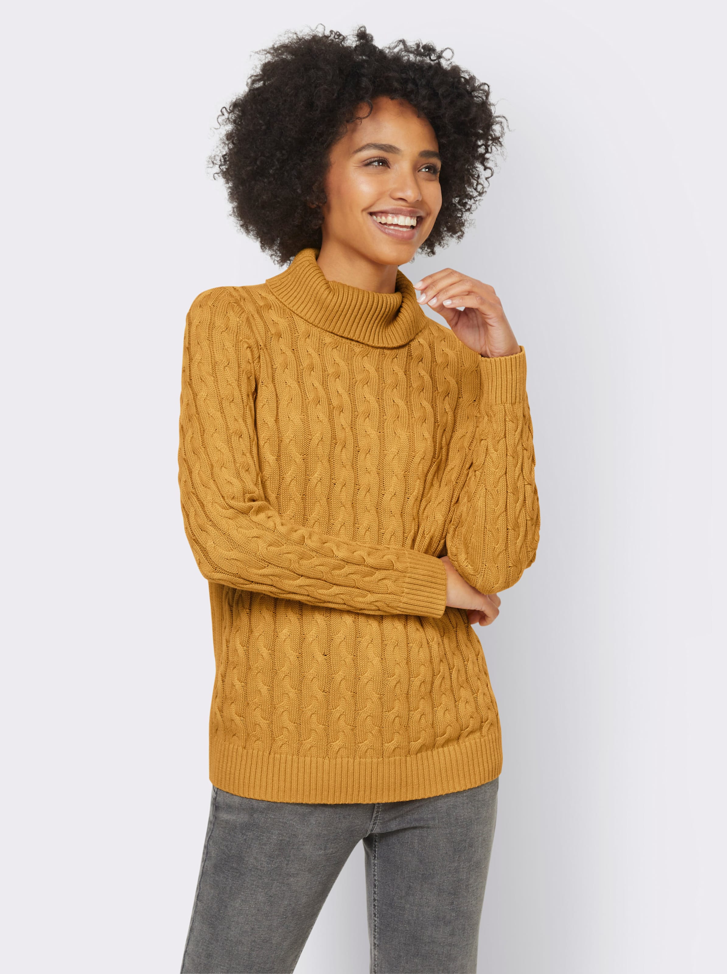 heine Feinstrickpullover in ocker | Witt