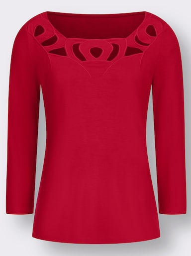 3/4-Arm-Shirt mit Cut-Outs in rot | Witt